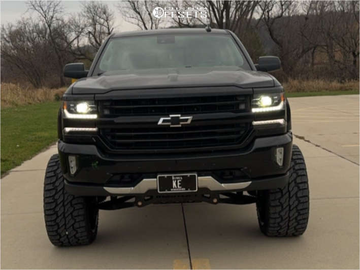 2017 Chevrolet Silverado 1500 with 24x14 -76 Hostile Rage and 35/14 ...