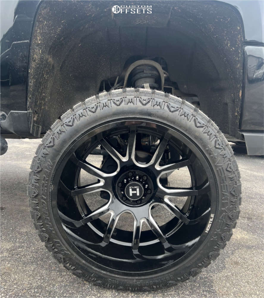 2017 Chevrolet Silverado 1500 with 24x14 -76 Hostile Rage and 35/14 ...