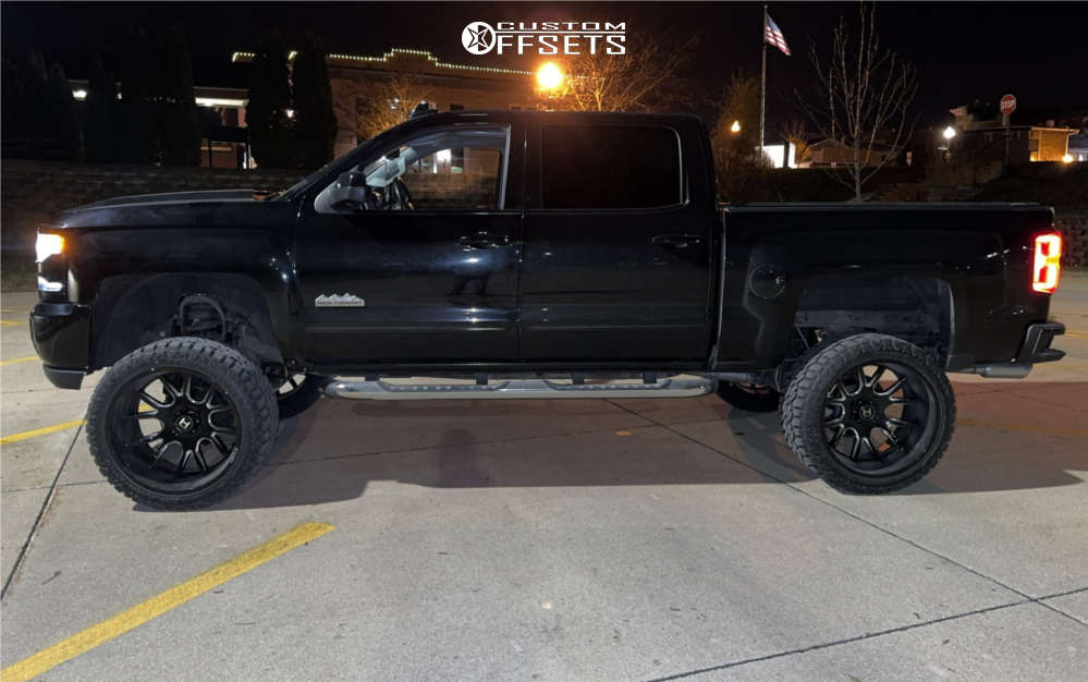 2017 Chevrolet Silverado 1500 with 24x14 -76 Hostile Rage and 35/14 ...