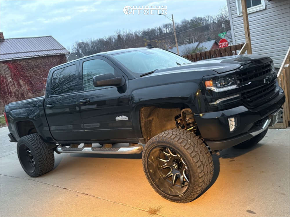 2017 Chevrolet Silverado 1500 with 24x14 -76 Hostile Rage and 35/14 ...