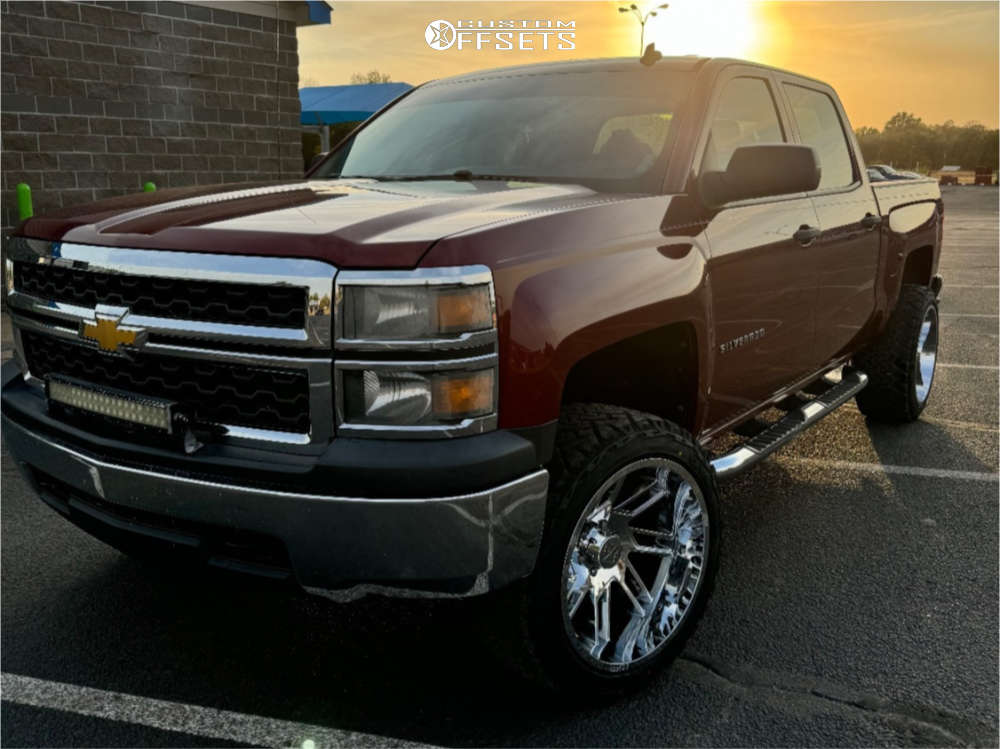 2014 Chevrolet Silverado 1500 with 22x12 -51 ARKON OFF-ROAD Davinci and 33/12.5R22 Venom Power ...