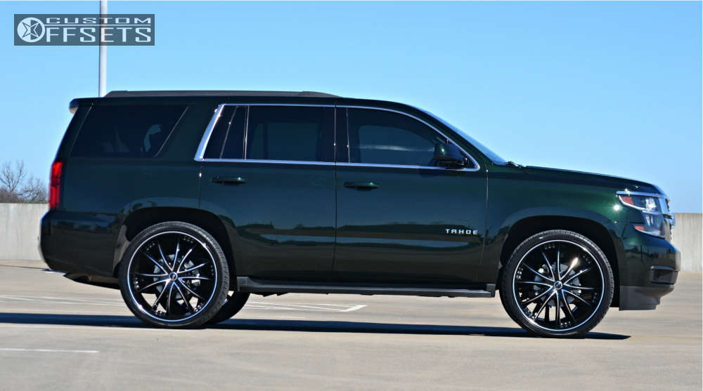 2016 Chevrolet Tahoe with 26x9.5 13 Velocity Vw855b and 35/12.5R26 ...