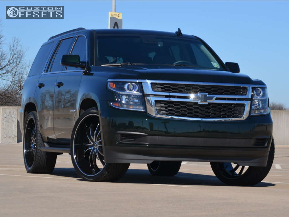 2016 Chevrolet Tahoe with 26x9.5 13 Velocity Vw855b and 35/12.5R26 ...