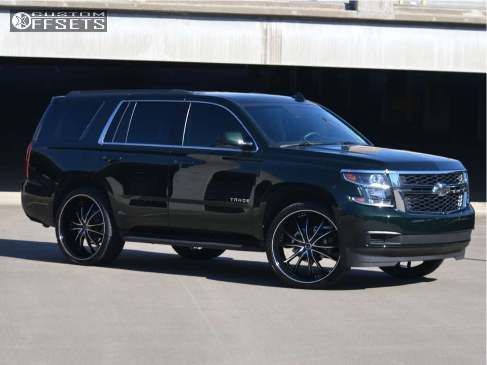 2016 Chevrolet Tahoe with 26x9.5 13 Velocity Vw855b and 35/12.5R26 ...