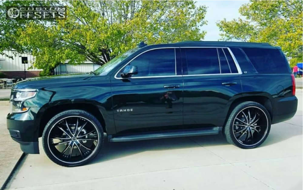 2016 Chevrolet Tahoe with 26x9.5 13 Velocity Vw855b and 35/12.5R26 ...