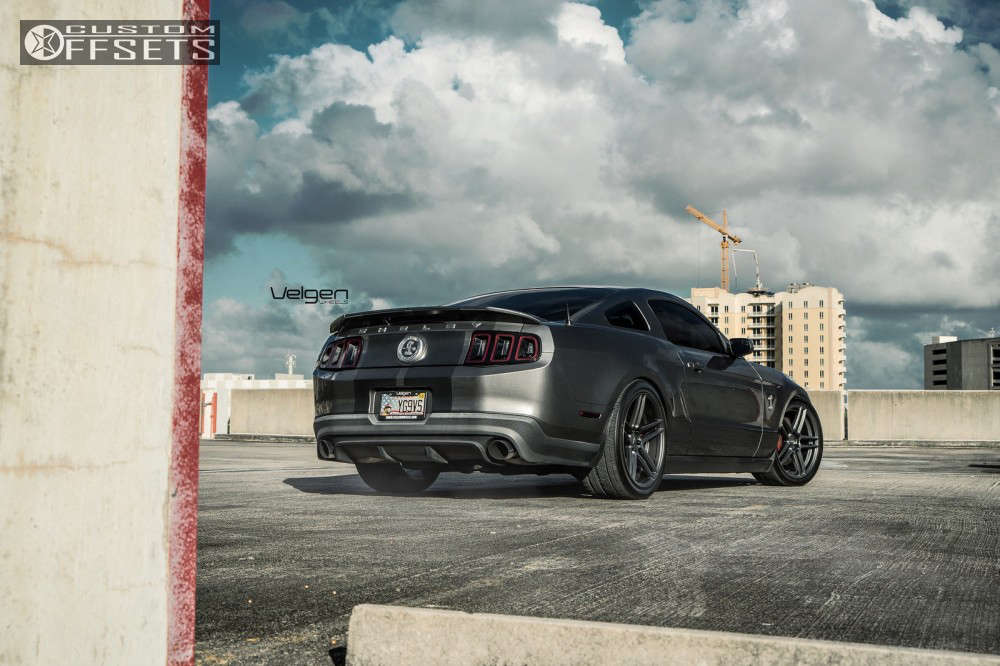 2012 Ford Mustang with 20x9 32 Velgen Split5 and 275/35R20 Nitto Invo ...