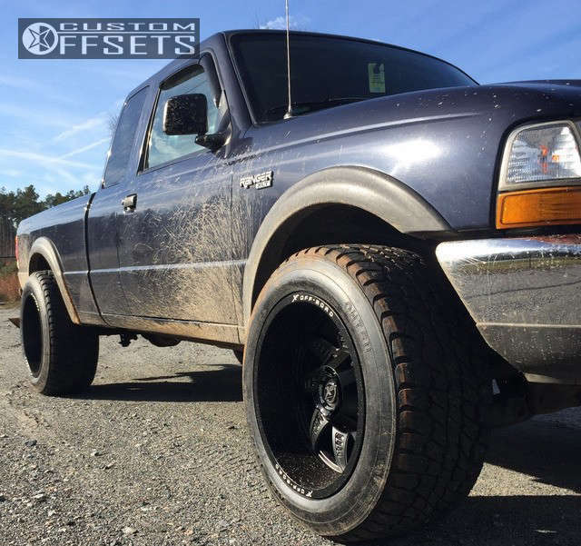 1999 Ford Ranger Wheel Offset Aggressive > 1" Outside Fender Stock ...