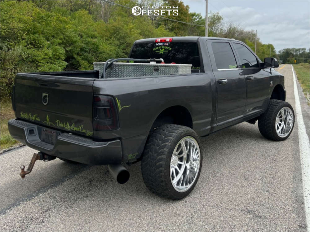 2018 Ram 2500 with 24x14 -76 ARKON FORGED Torx and 35/13.5R24 AMP Mud ...