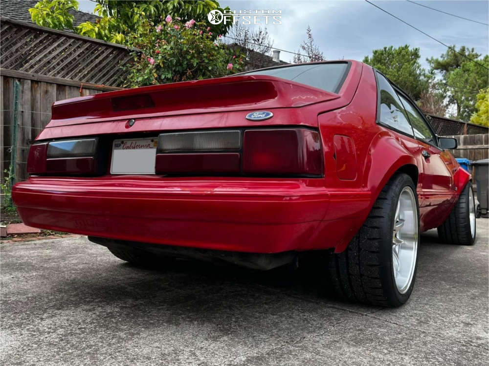 1990 Ford Mustang with 18x9.5 15 Aodhan Ds02 and 285/30R18 Michelin ...