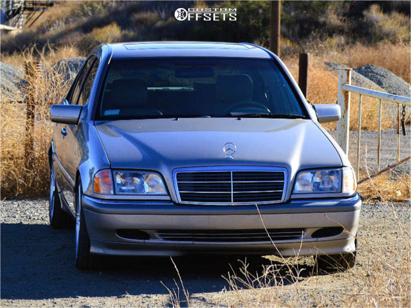 1999 Mercedes-Benz C230 with 17x7.5 35 RTX OE Replica Stern and 225 ...