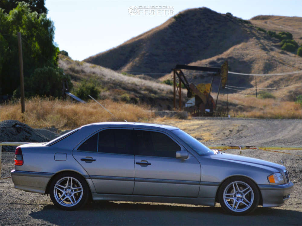 1999 Mercedes-Benz C230 with 17x7.5 35 RTX OE Replica Stern and 225 ...