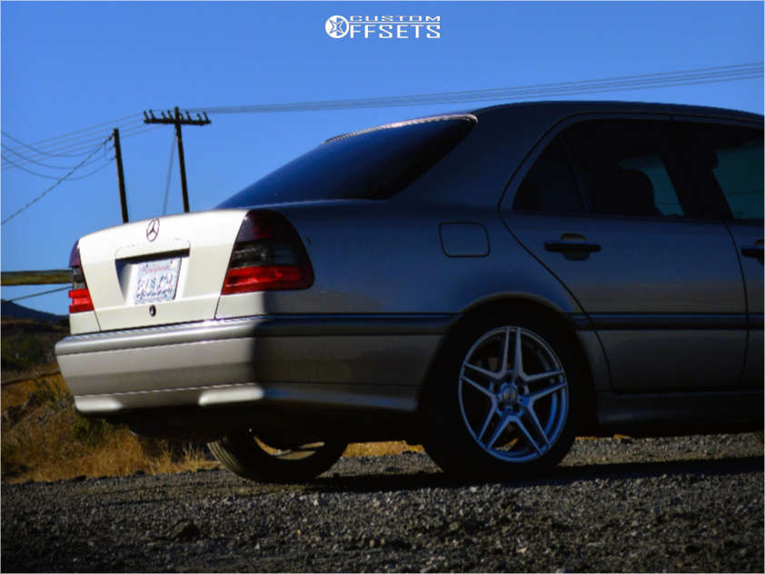 1999 Mercedes-Benz C230 with 17x7.5 35 RTX OE Replica Stern and 225 ...