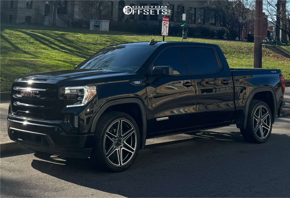 2021 GMC Sierra 1500 with 24x9.5 30 Vision Wedge and 305/35R24 Sailun ...