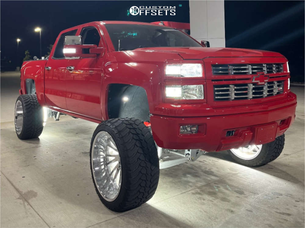 2014 Chevrolet Silverado 1500 with 24x14 -72 Tuff T2a and 35/13.5R24 ...