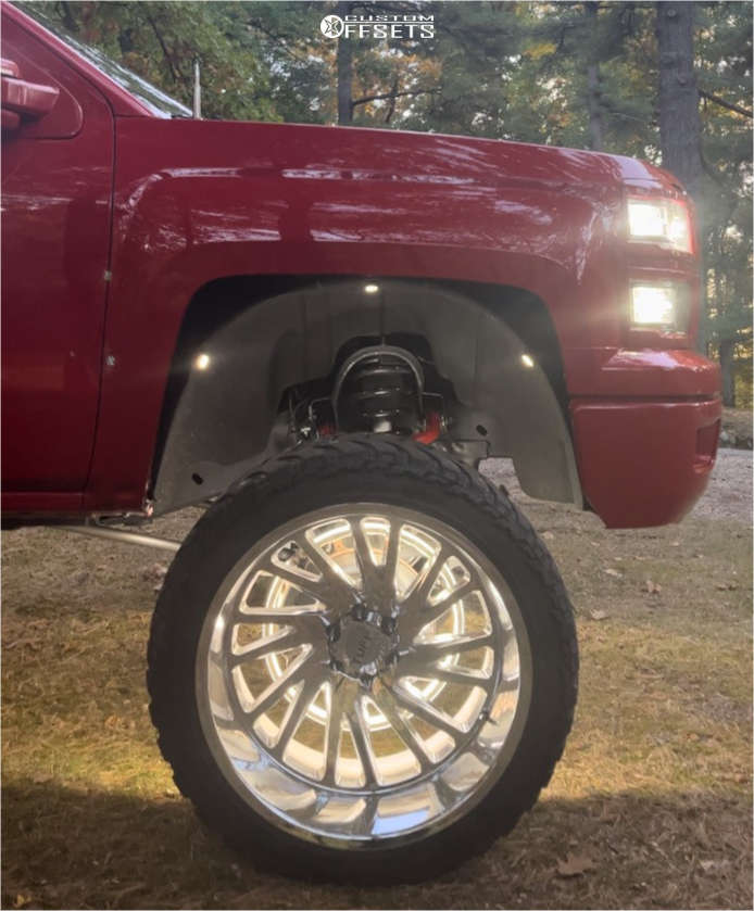 2014 Chevrolet Silverado 1500 with 24x14 -72 Tuff T2a and 35/13.5R24 ...