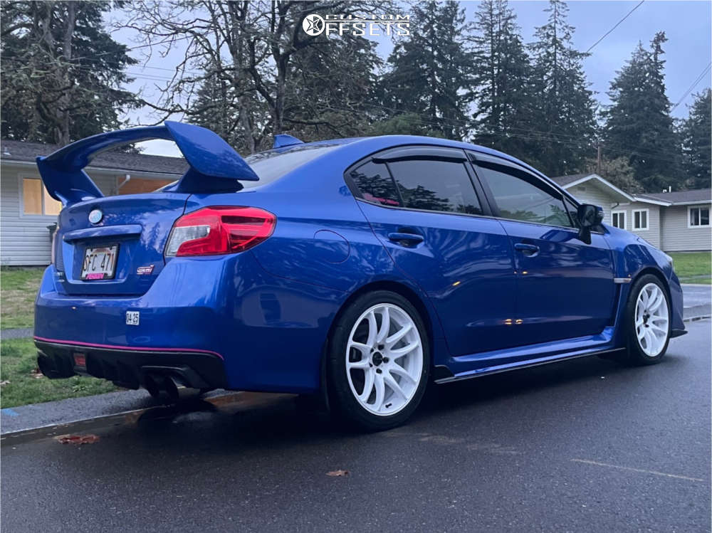 2015 Subaru WRX STI with 18x9.5 38 Vors Tr4 and 245/40R18 Falken Azenis ...