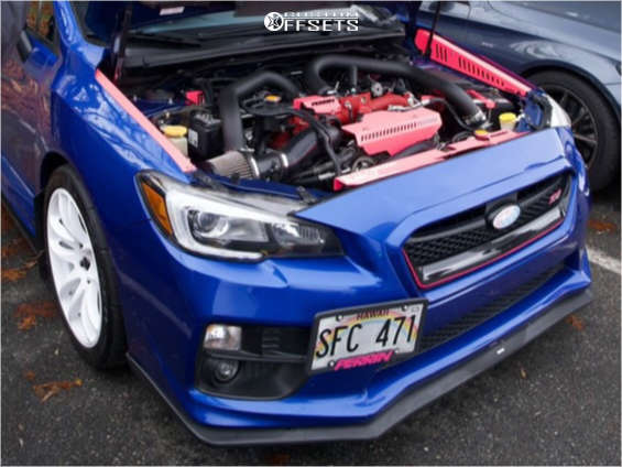 2015 Subaru WRX STI with 18x9.5 38 Vors Tr4 and 245/40R18 Falken Azenis ...