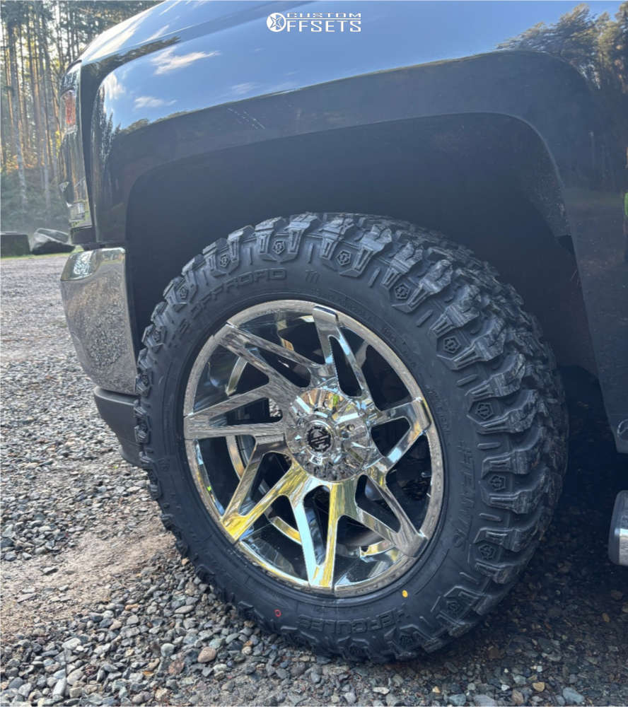 2017 Chevrolet Silverado 1500 with 20x10 -25 Xtreme Nx-14 and 33/12 ...