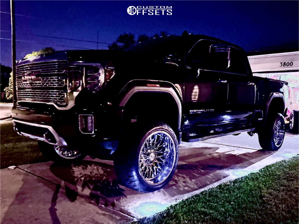 2020 GMC Sierra 2500 HD with 24x12 -44 Axe Offroad Kratos and 35/12 ...