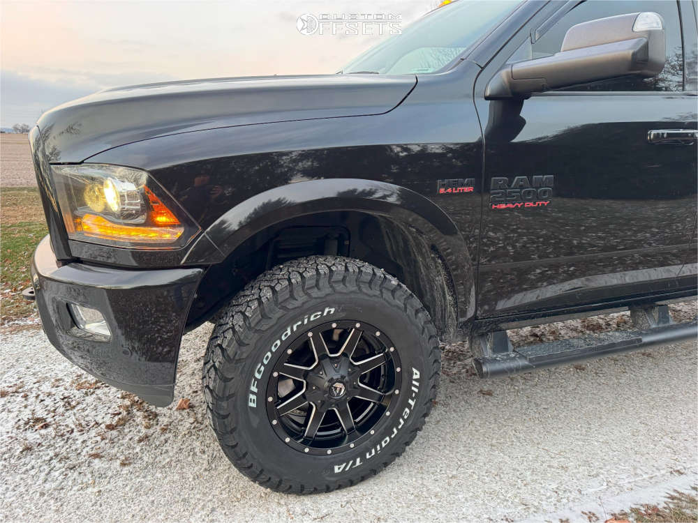 2017 Ram 2500 with 18x9 20 Fuel Maverick and 285/70R18 BFGoodrich All Terrain T/a Ko3 and Stock ...