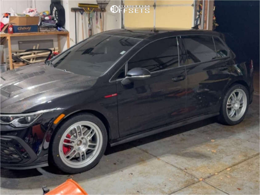 2023 Volkswagen GTI with 18x8.5 45 Enkei Rpf1 and 245/45R18 Falken ...