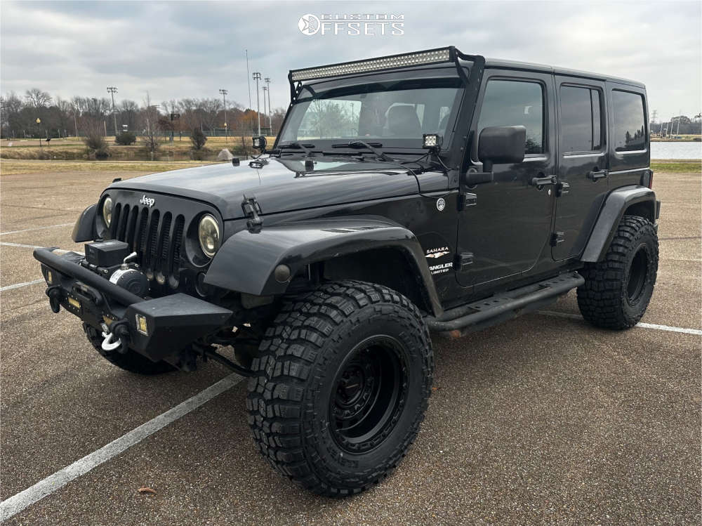 2013 Jeep Wrangler with 17x10 -25 Vision Tactical and 35/12.5R17 Kenda ...