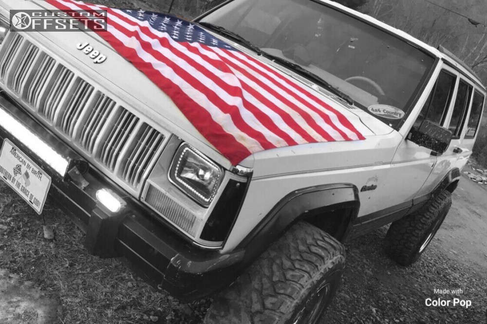 1993 Jeep Cherokee with 15x10 -50 Bart Wheels Super Trucker and 31/10 ...