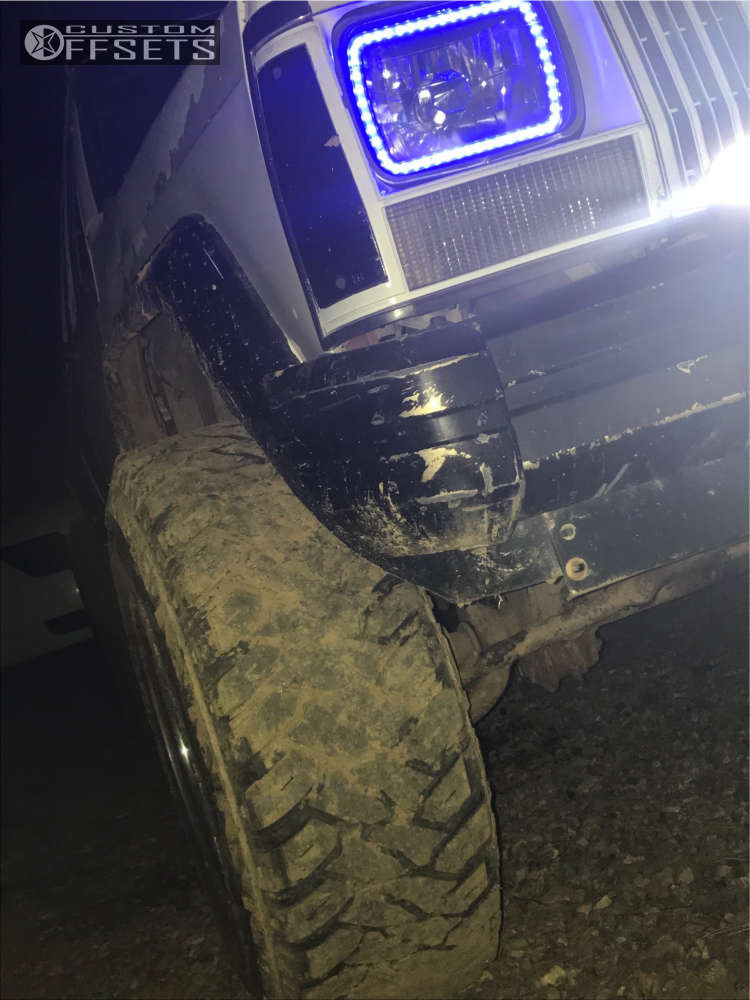 1993 Jeep Cherokee with 15x10 -50 Bart Wheels Super Trucker and 31/10 ...