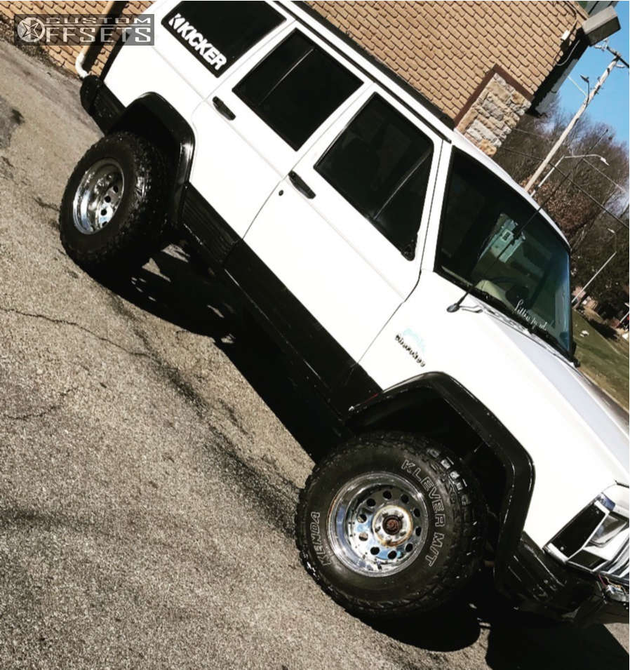1993 Jeep Cherokee with 15x10 -50 Bart Wheels Super Trucker and 31/10 ...