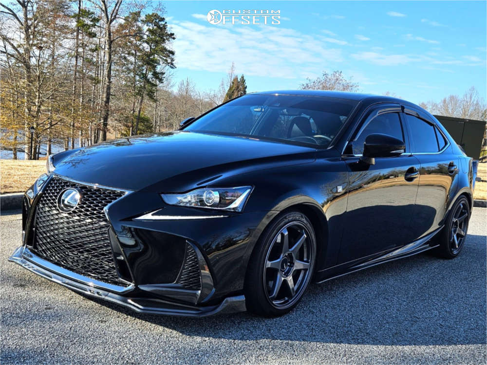 2019 Lexus IS300 with 18x8.5 38 Enkei T6r and 225/40R18 Hankook Ventus ...