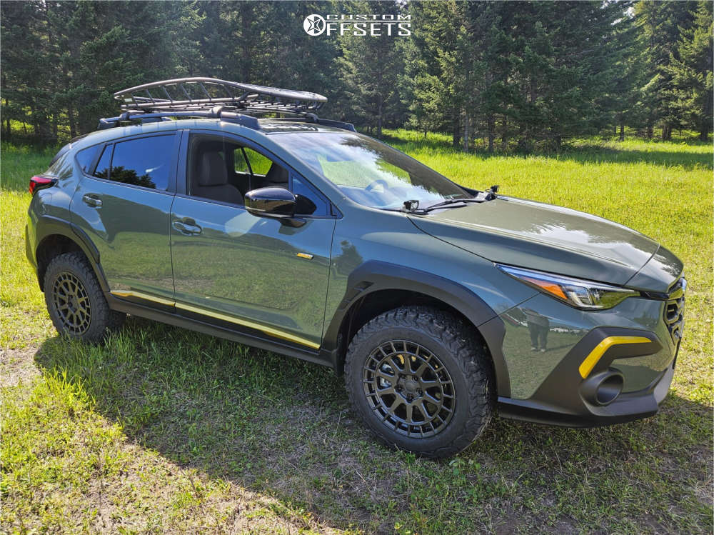 2024 Subaru Crosstrek with 17x8 40 Black Rhino Boxer and 225/65R17 ...