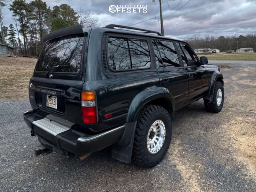 1994 Toyota Land Cruiser with 17x9 -12 KMC Km445 and 33/12.5R17 Nitto ...