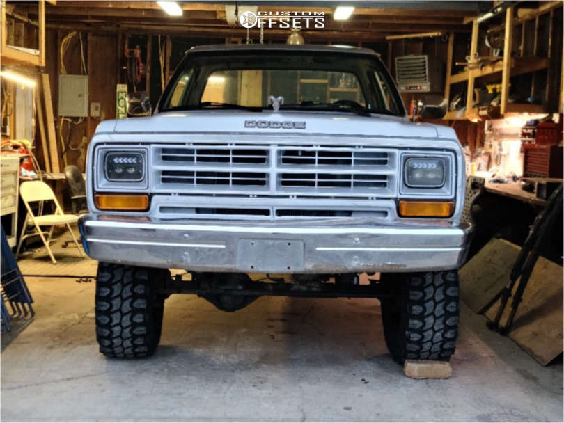 1989 Dodge W150 Standard Cab Pickup with 17x9 1 Ultra The Chief and 35/ ...