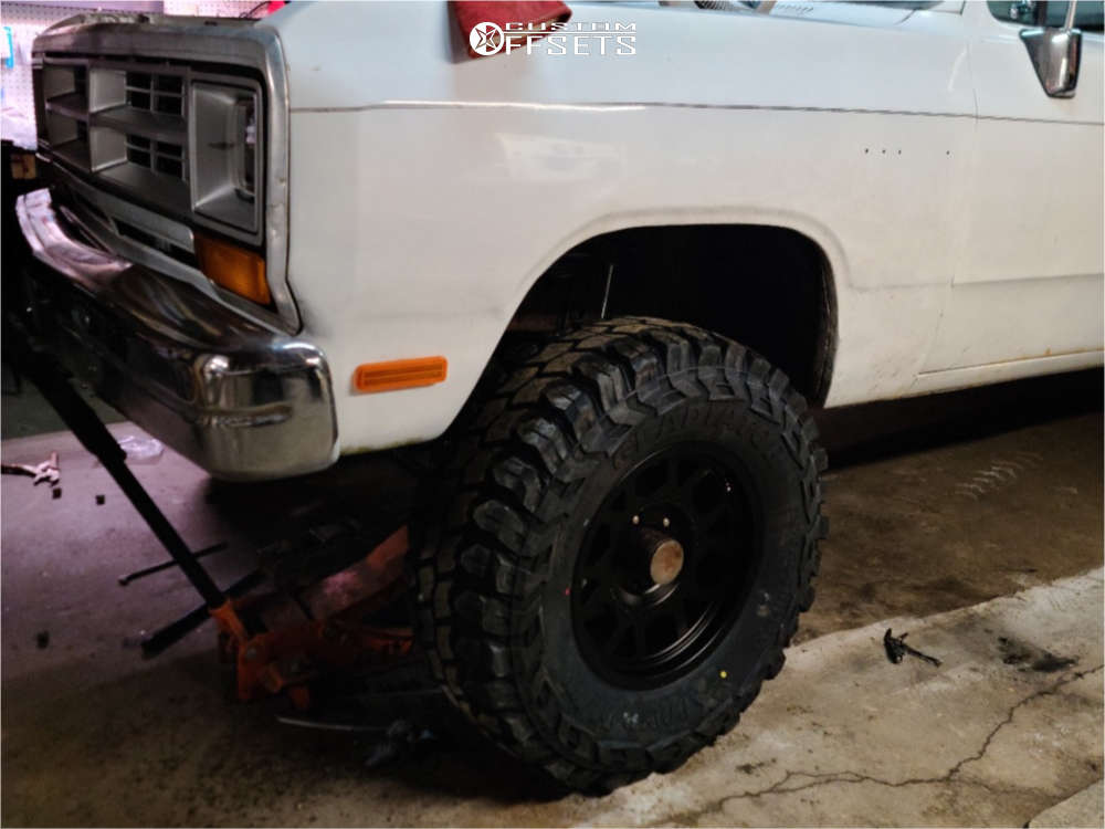 1989 Dodge W150 Standard Cab Pickup with 17x9 1 Ultra The Chief and 35/ ...