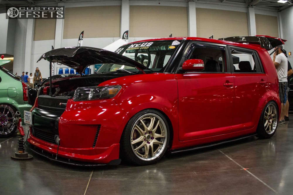 2009 Scion XB with 18x8 28 Volk Gt-v and 225/40R18 Toyo Tires Proxes ...