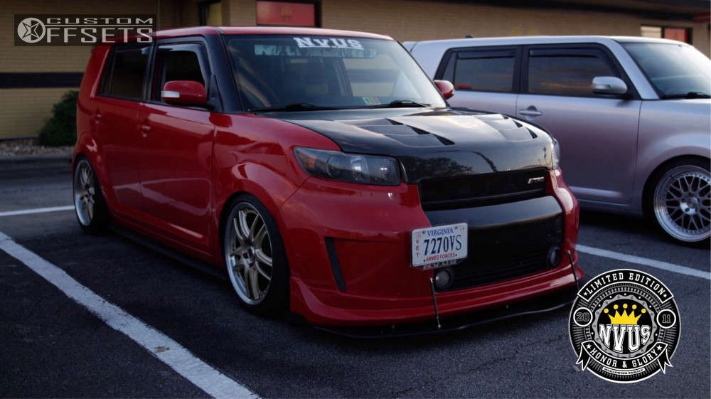 2009 Scion XB with 18x8 28 Volk Gt-v and 225/40R18 Toyo Tires Proxes ...