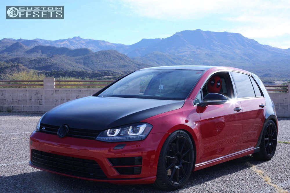 2015 Volkswagen Golf R with 18x8 45 Enkei Ts10 and 245/40R18 Michelin ...