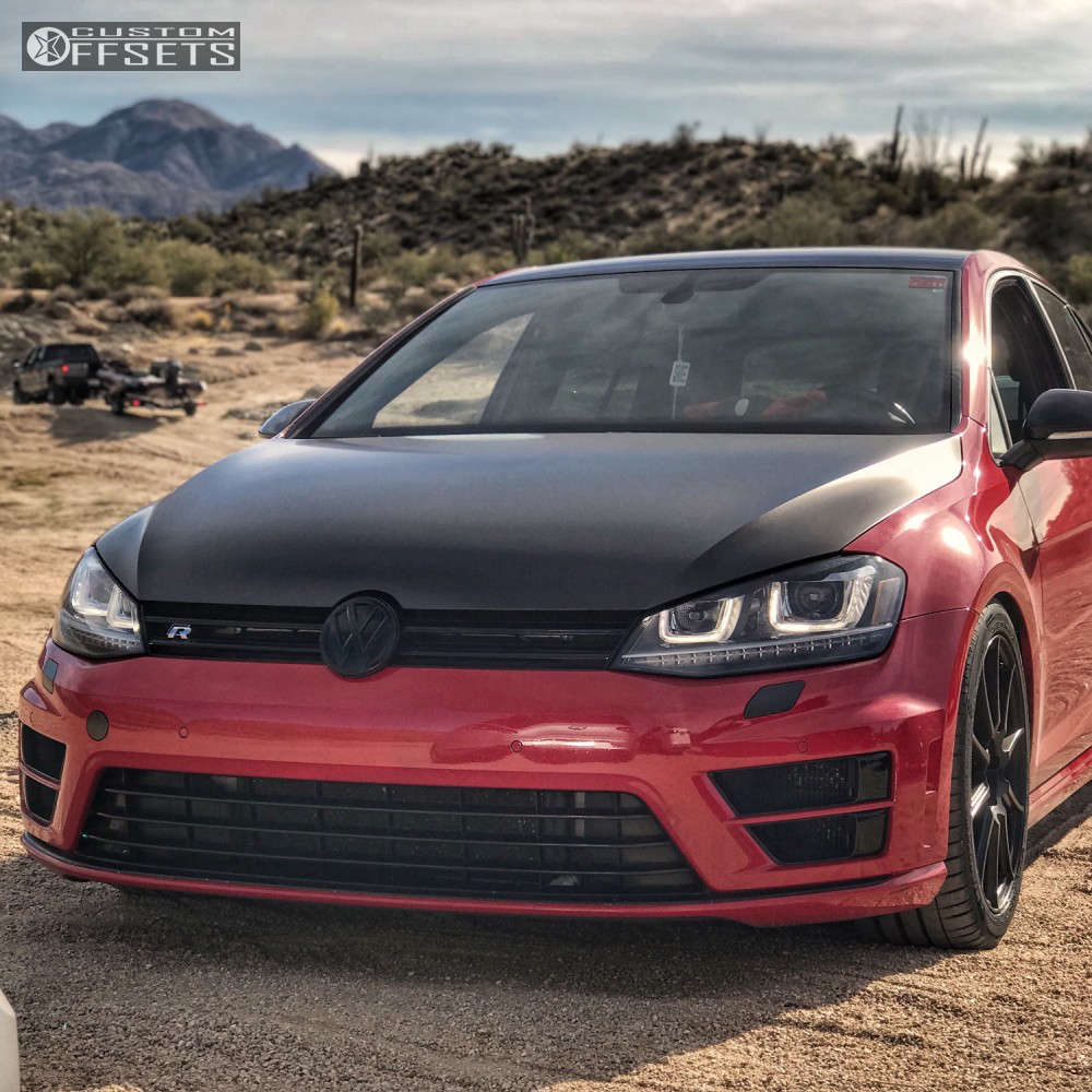 2015 Volkswagen Golf R with 18x8 45 Enkei Ts10 and 245/40R18 Michelin ...