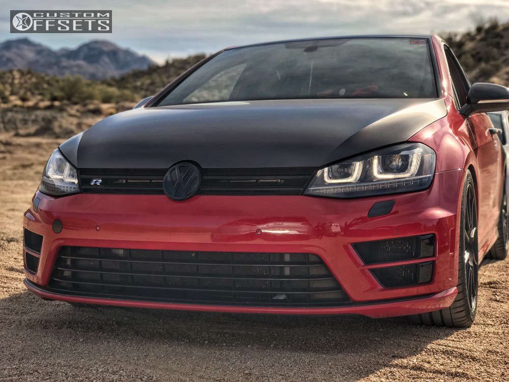 2015 Volkswagen Golf R with 18x8 45 Enkei Ts10 and 245/40R18 Michelin ...