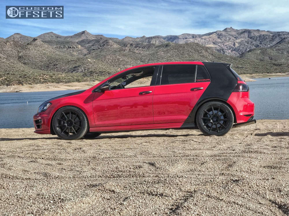 2015 Volkswagen Golf R with 18x8 45 Enkei Ts10 and 245/40R18 Michelin ...