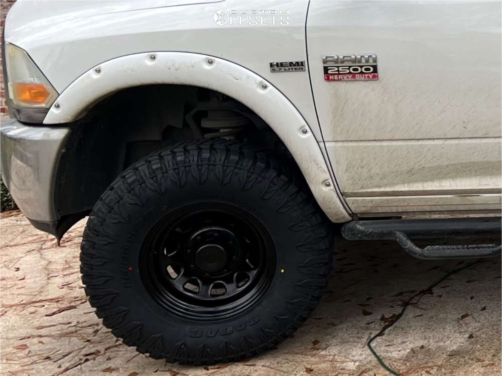 2010 Dodge Ram 2500 with 17x9 -12 Rough Country Steel Wheel and 35/12 ...