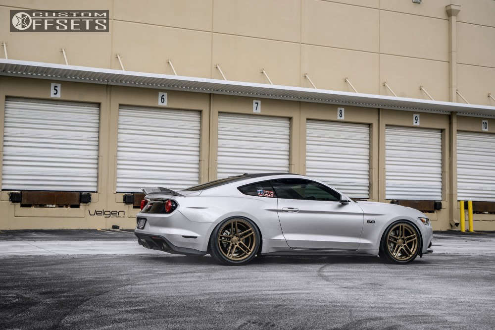 2016 Ford Mustang with 20x9 32 Velgen Split5 and 275/35R20 Nitto Invo ...