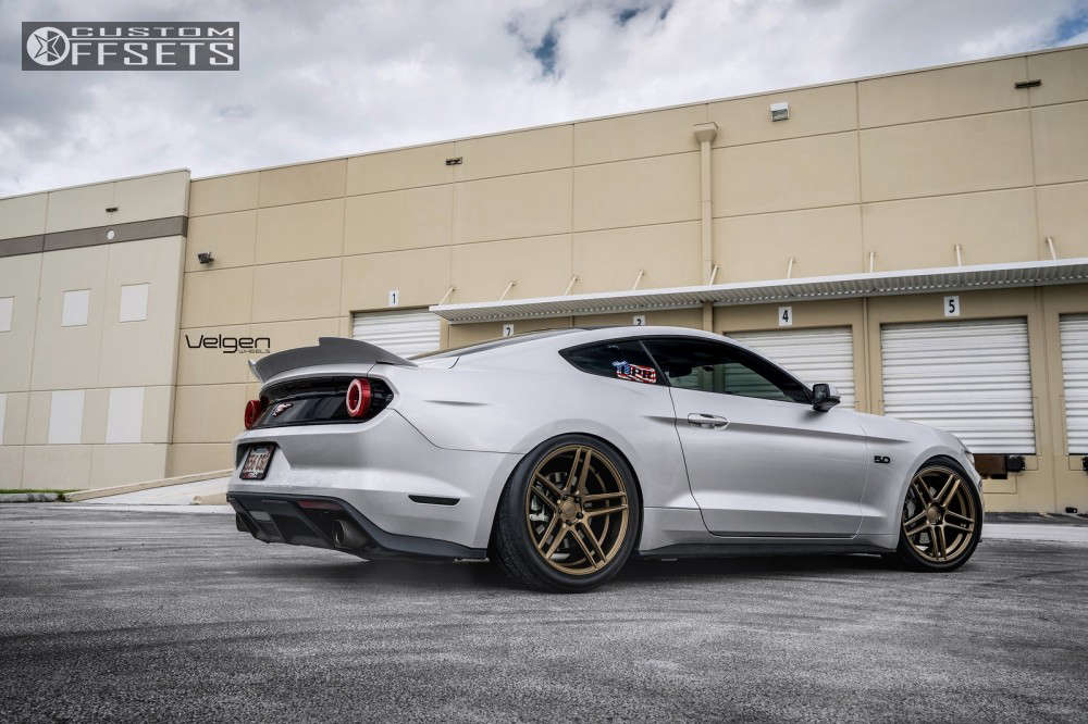 2016 Ford Mustang with 20x9 32 Velgen Split5 and 275/35R20 Nitto Invo ...