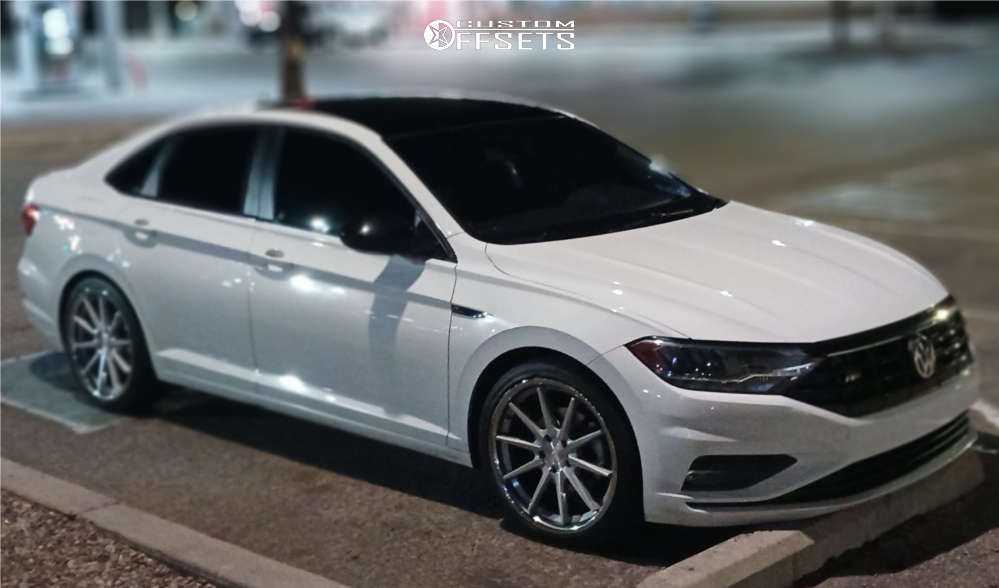 2019 Volkswagen Jetta with 19x8.5 42 Ferrada Fr4 and 245/35R19 Nitto ...