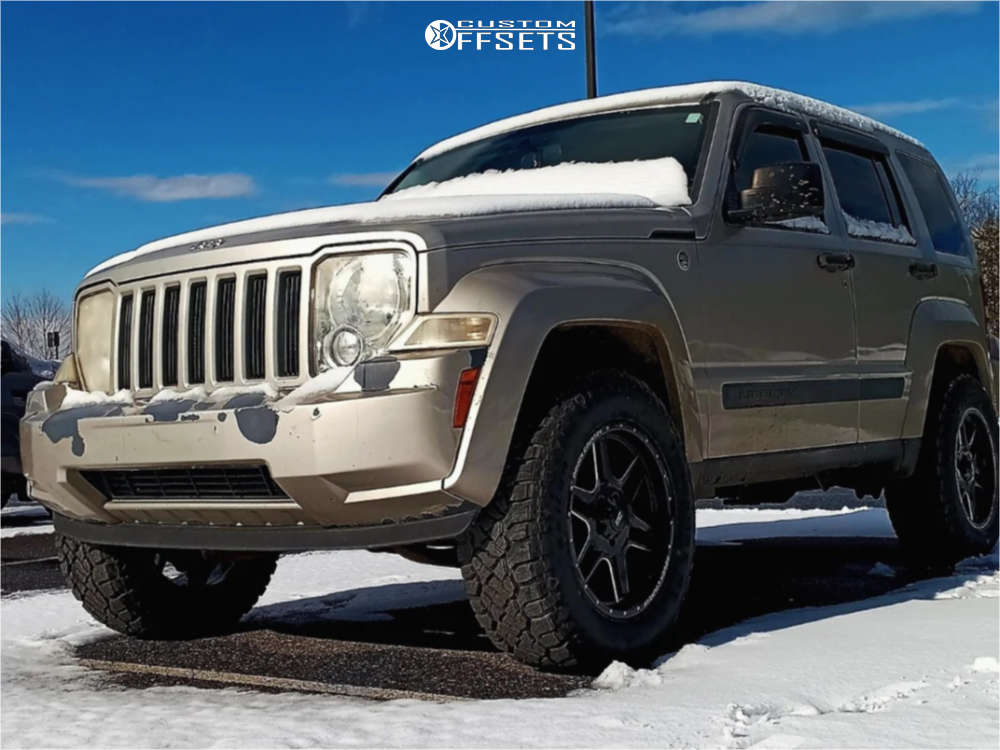 2009 Jeep Liberty with 18x9 0 Rough Country 92 Series and 265/65R18 ...