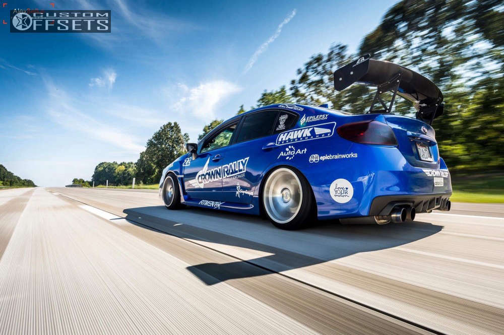 2015 Subaru WRX STI with 18x9.5 25 Rotiform Tmb and 225/40R18 Nitto ...