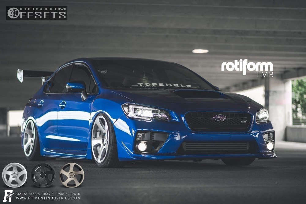 2015 Subaru WRX STI with 18x9.5 25 Rotiform Tmb and 225/40R18 Nitto ...