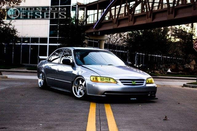 2001 Honda Accord with 17x9 25 Ryver Sawblade and 205/45R17 Linglong ...