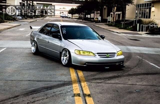 2001 Honda Accord with 17x9 25 Ryver Sawblade and 205/45R17 Linglong ...