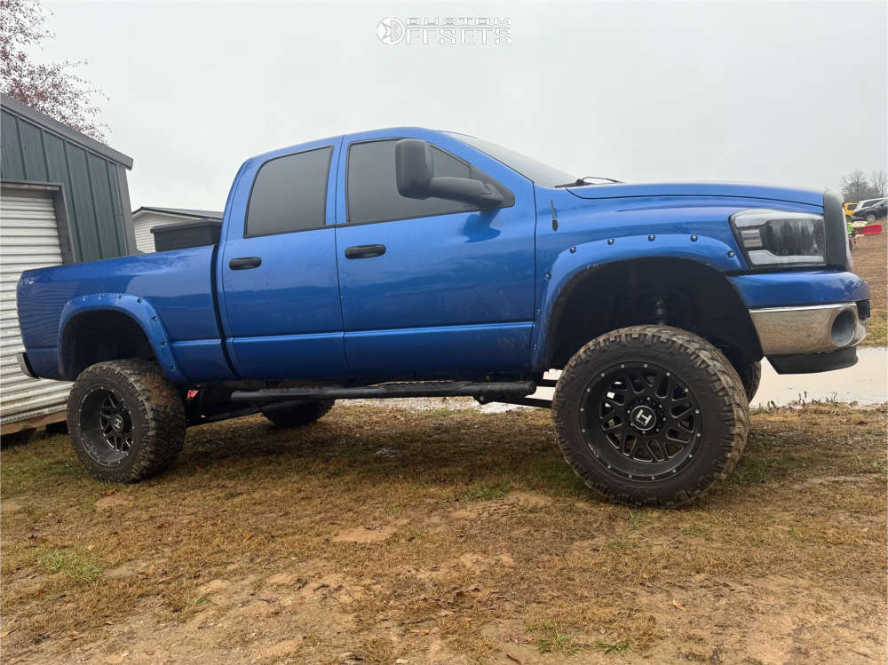 2008 Dodge Ram 2500 with 20x12 -44 Hostile H108 and 35/12.5R20 Nitto Trail Grappler and ...